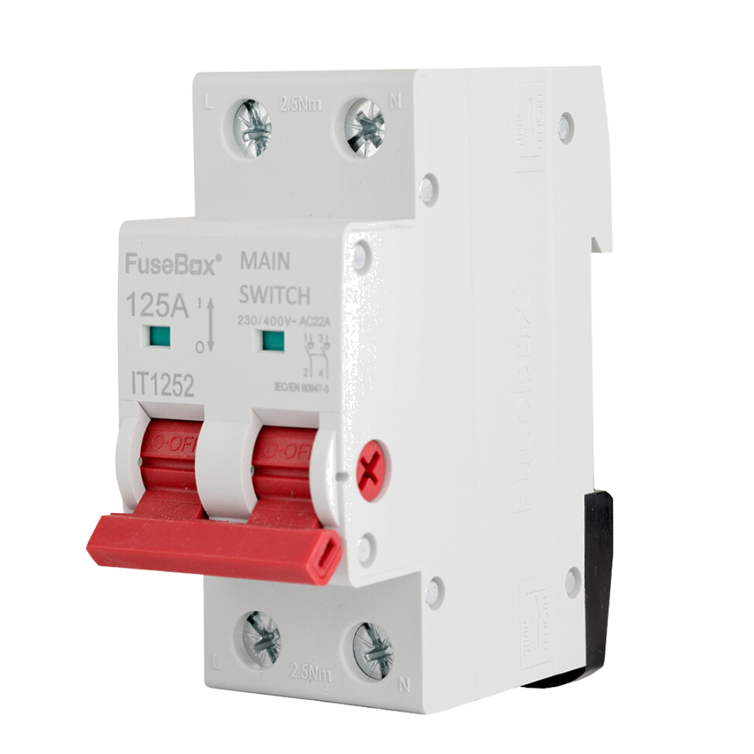 Fusebox 125A Ac22A 2P Main Switch - IT1252 – BigOnElectricals.co.uk