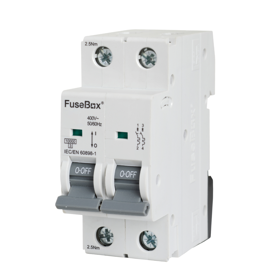 FuseBox TPN 16A D CURVE MCB 10kA 2P – BigOnElectricals.co.uk