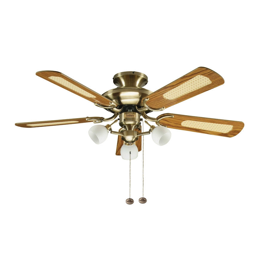 Fantasia Mayfair Combi 42inch. Ceiling Fan with Gloss Oak/ Gloss Mahog – BigOnElectricals.co.uk