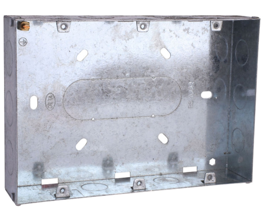 Deta 42mm 9/12 Gang Metal Back Box - DB172 – BigOnElectricals.co.uk