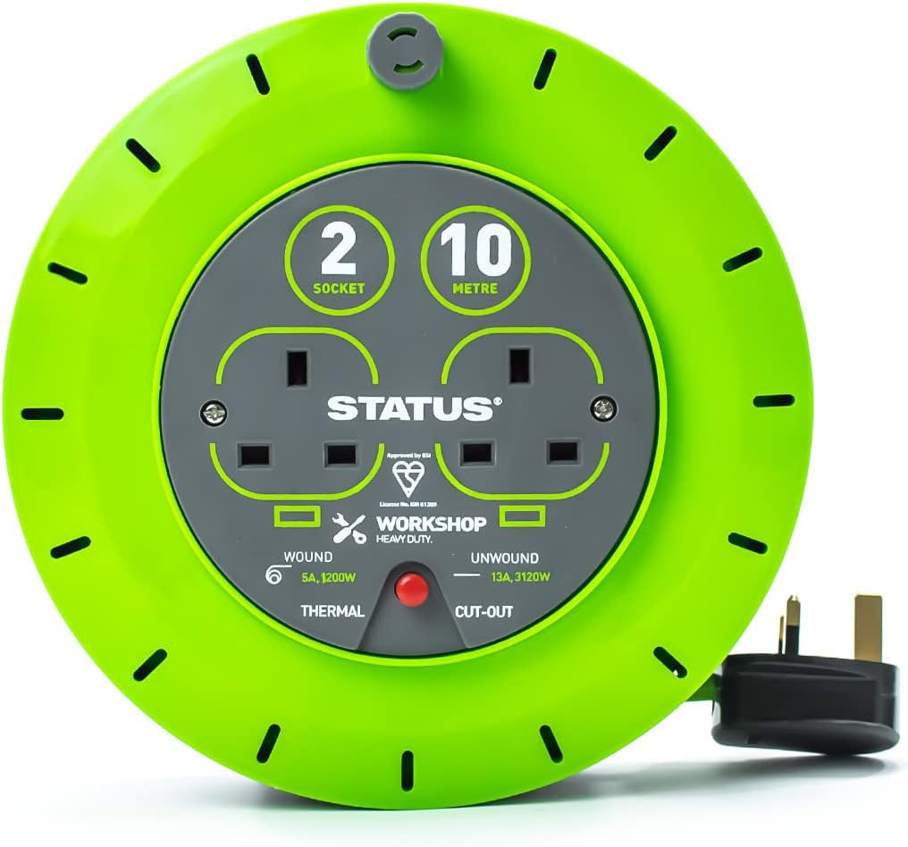 Status 10 Metre 13 Amp 2 Socket Outlet With Thermal Cut Out ...