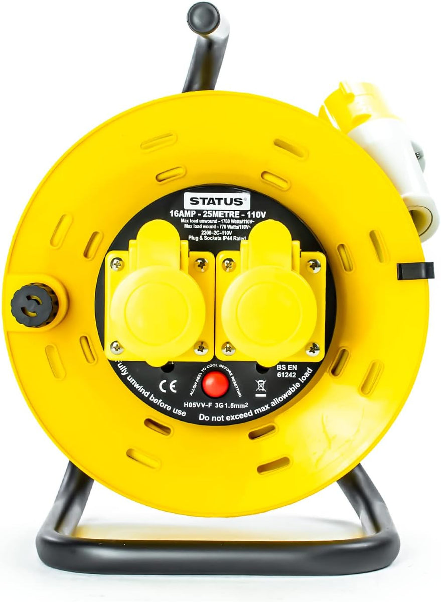 Status 25M 16 Amp 110V 2 Socket Outlet With Thermal Cut Out ...