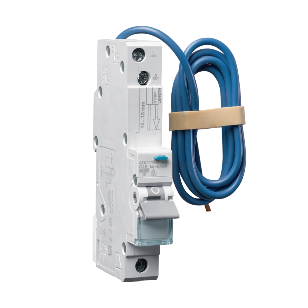 Hager 16A 1P TPN RCBO 30mA, Type A - ADC416U – BigOnElectricals.co.uk