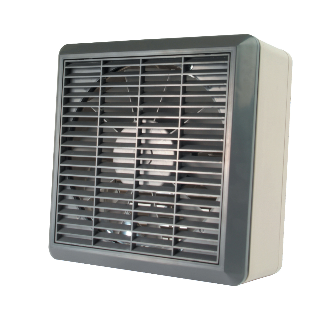 Manrose 150mm/6 Inch Commercial Auto Window Fan with Internal Shutters ...