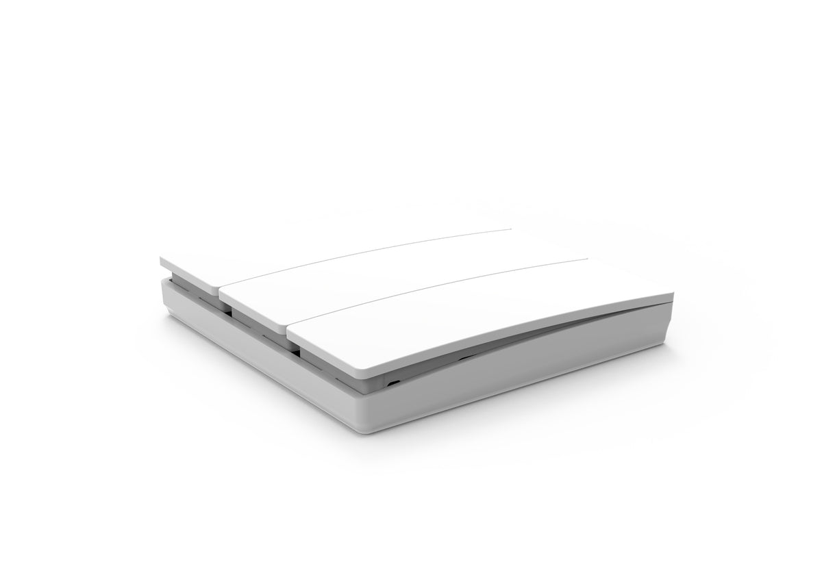 Forum 3 Gang Kinetic Push Switch IP65, Matt White - CUL-40035-65 ...