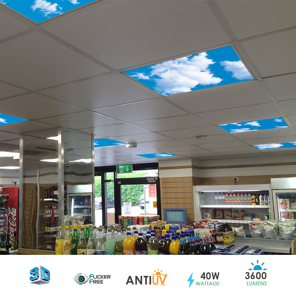 ENERJ Sky Cloud 600x600mm 3D LED Panel - Pack of 6 - E802 ...