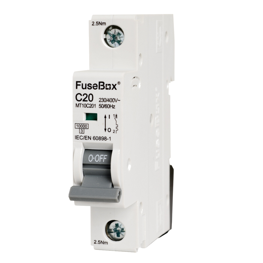 FuseBox TPN 20A C CURVE MCB 10kA 1P – BigOnElectricals.co.uk