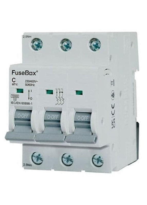 FuseBox TPN 25A C CURVE MCB 10kA 3P – BigOnElectricals.co.uk