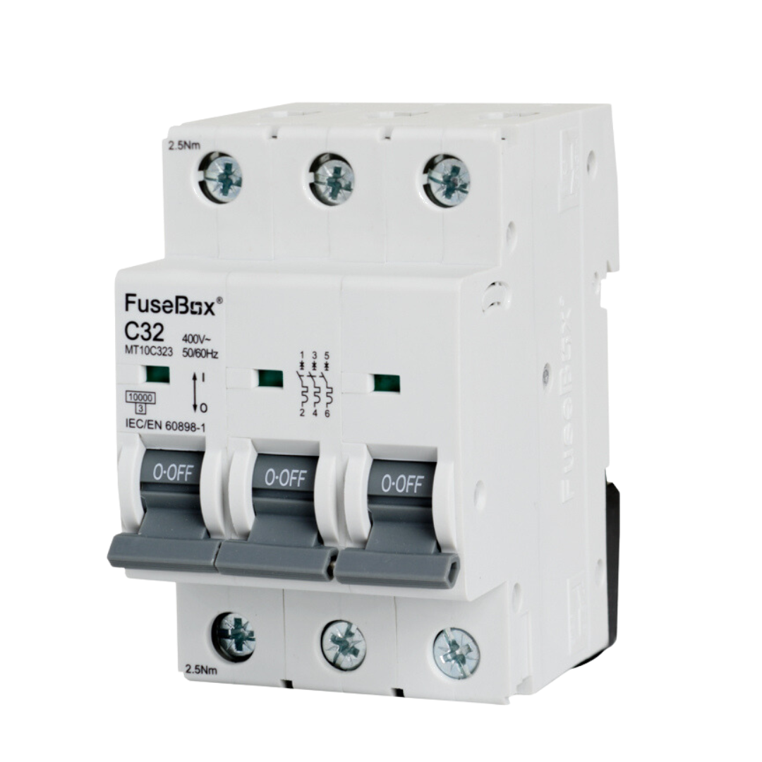 FuseBox TPN 32A Triple Pole 10kA C Curve MCB - MT10C323 ...