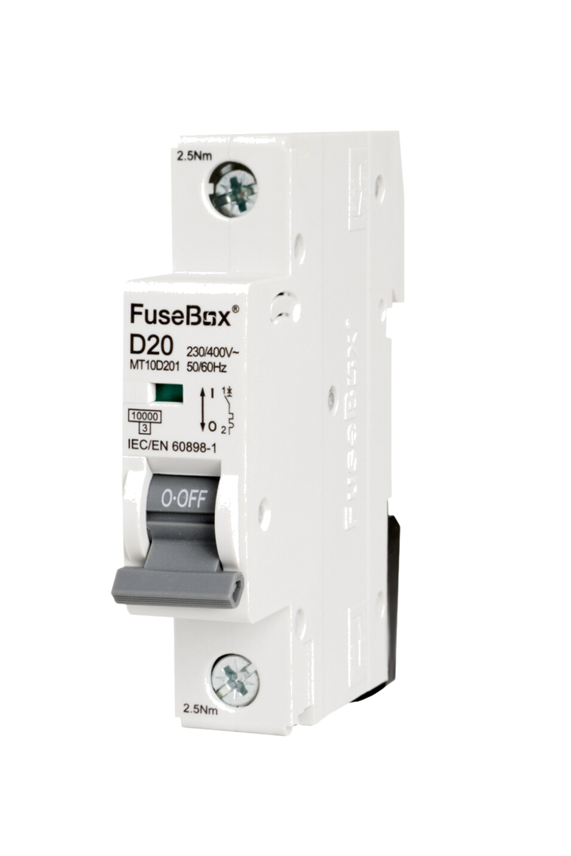 FuseBox TPN 20A D CURVE MCB 10kA 1P – BigOnElectricals.co.uk