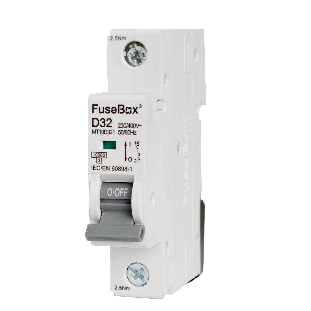 FuseBox TPN 32A D CURVE MCB 10kA 1P – BigOnElectricals.co.uk
