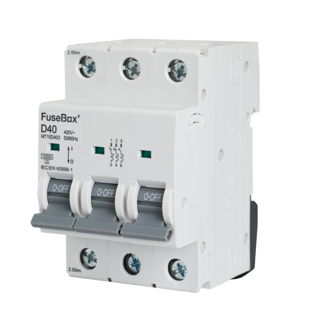 FuseBox TPN 40A D CURVE MCB 10kA 3P – BigOnElectricals.co.uk