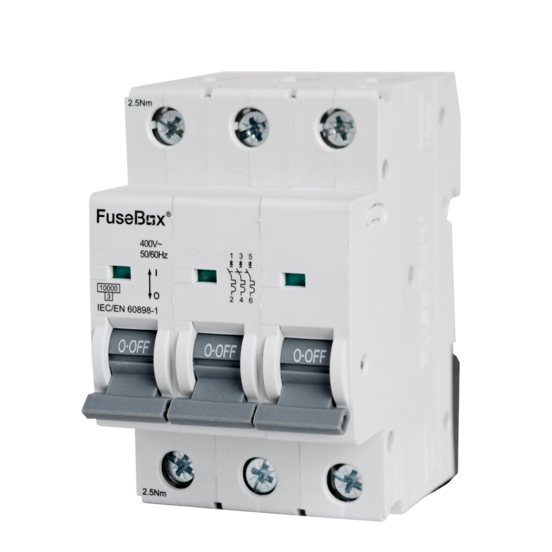 FuseBox TPN 63A D CURVE MCB 10kA 3P – BigOnElectricals.co.uk