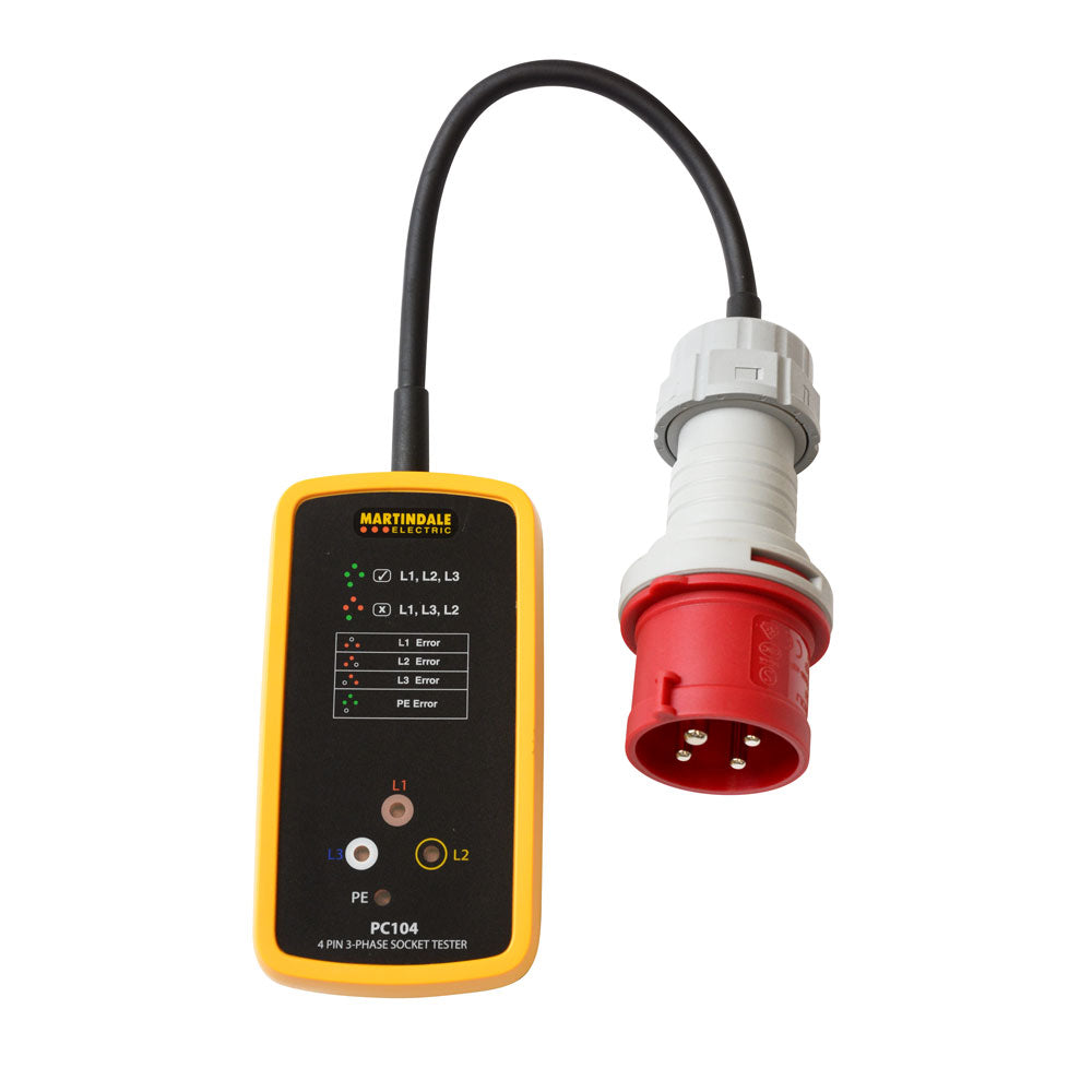 Martindale PC104 16A 3 Phase Industrial Socket Tester - PC104-16 ...
