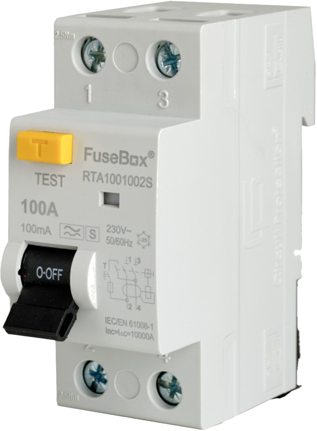 Fusebox Type A 100A 100Ma 2P Rcd S Type - RTA1001002S ...