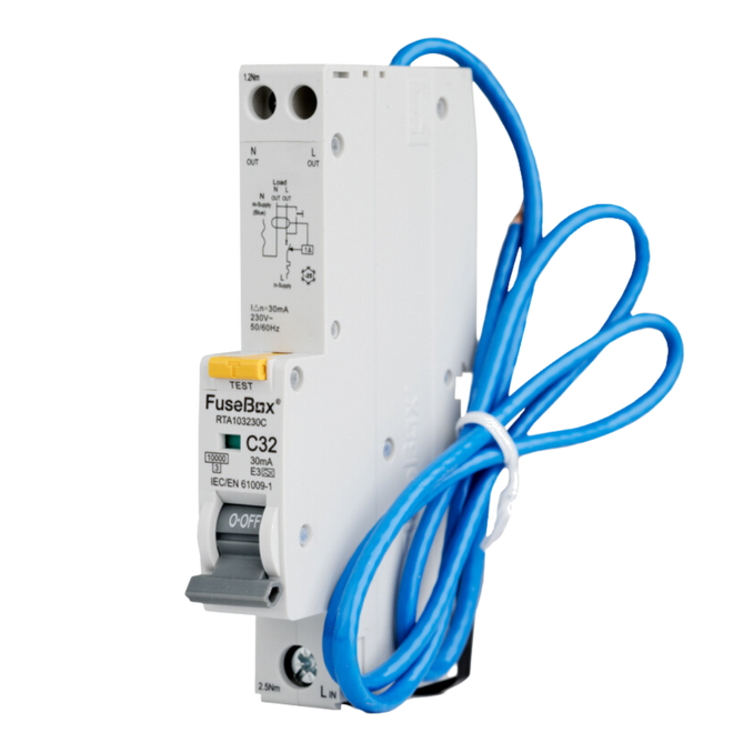 FuseBox TPN 32A C Curve Type A RCBO, 30MA - RTA103230C ...