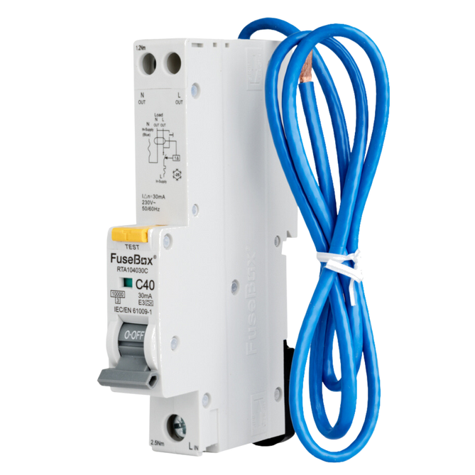 FuseBox TPN 40A C Curve Type A RCBO, 30MA - RTA104030C ...