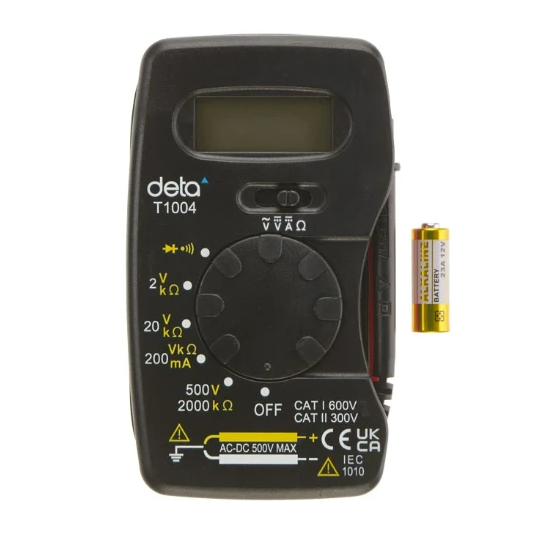 Deta Compact Digital Multimeter Cat II 300V - T1004 – BigOnElectricals ...