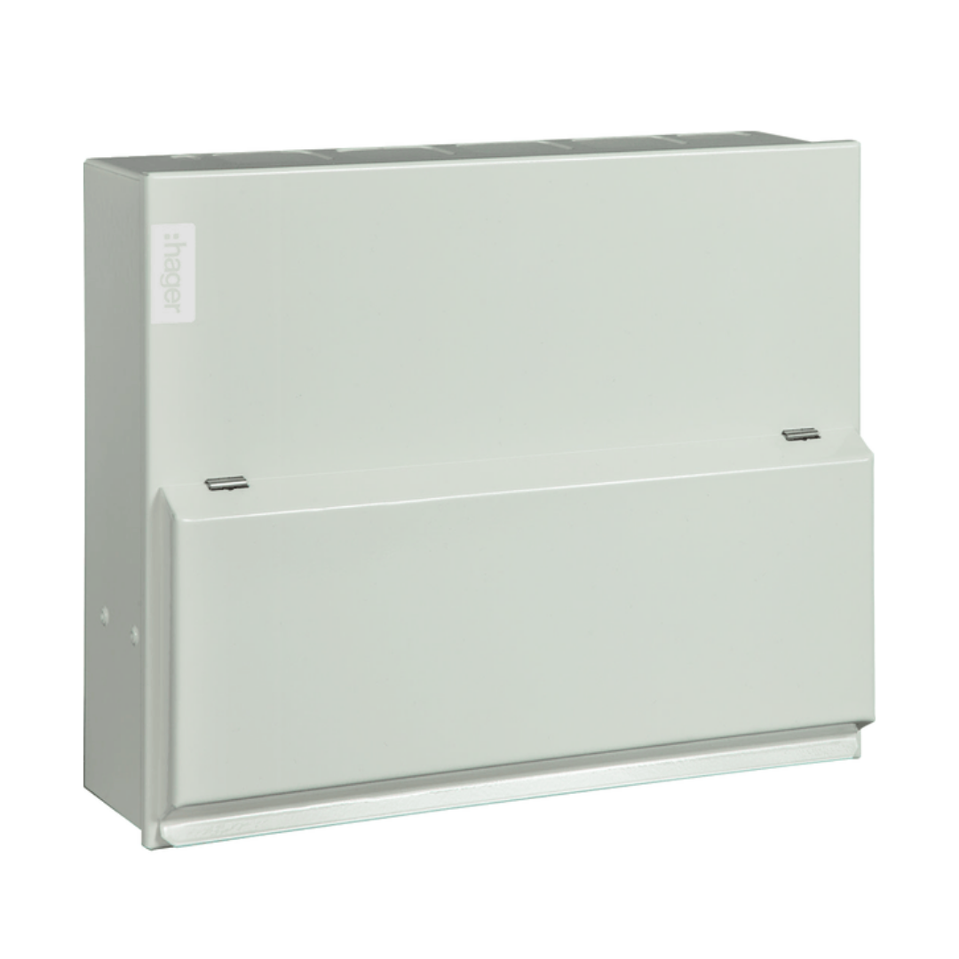 Hager 8 Way Consumer Unit 100A, with Surge Protection - VML108SPD ...