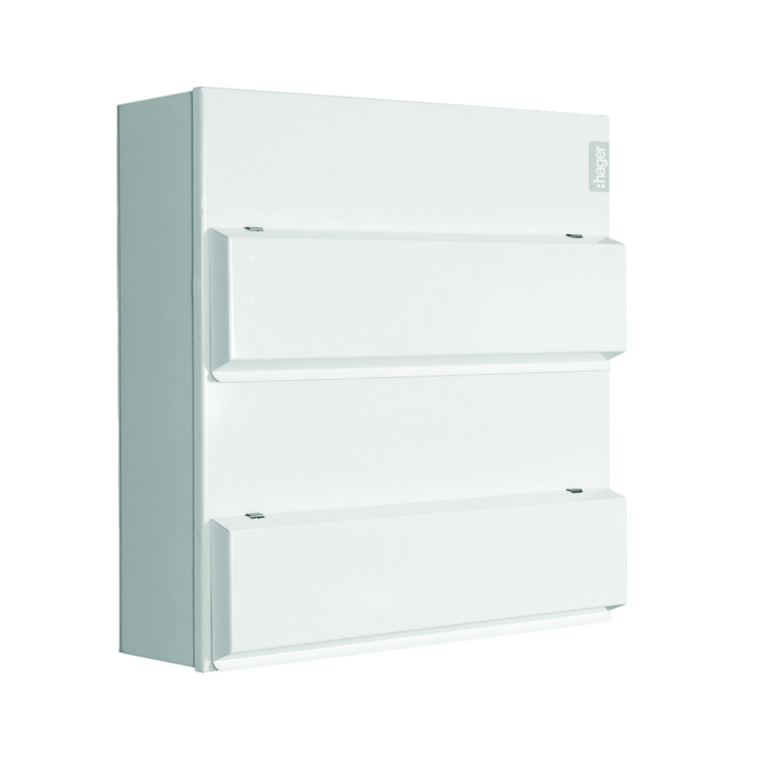 Hager 12+14 Way Dual Row Consumer Unit 100A, with Surge Protection - V ... Hager 12+14 Way Dual Row Consumer Unit 100A, with Surge Protection - V ...