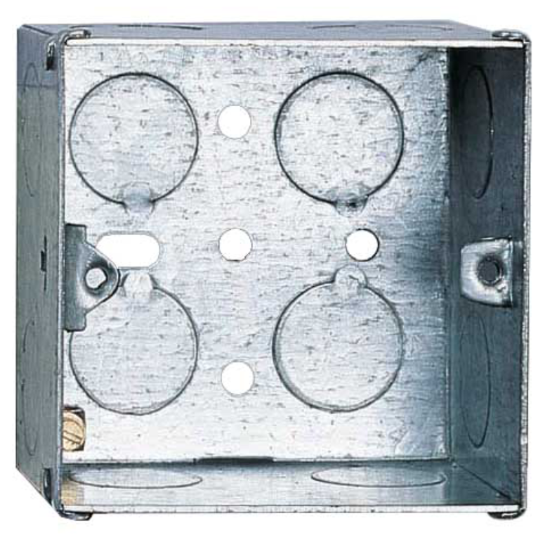 Deta 1 Gang 47mm Metal Back Box - DB167 – BigOnElectricals.co.uk