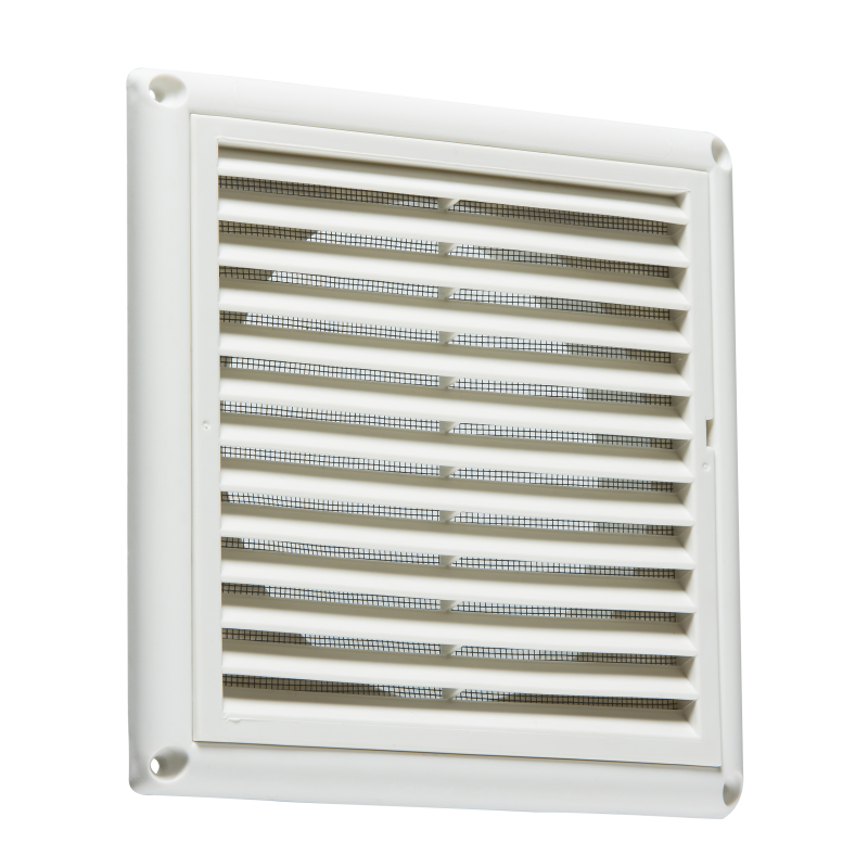 Knightsbridge 150mm Extractor Fan Grille with Fly Screen - White ...