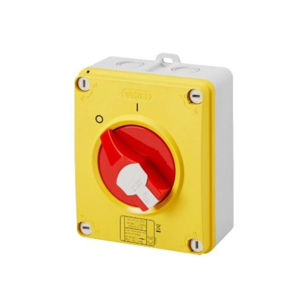 Gewiss 32A Isolator Switch, 4P Emergency - GW70436P – BigOnElectricals ...