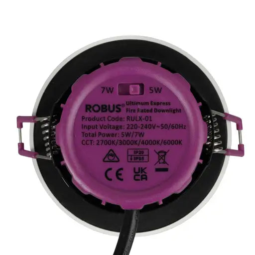 Robus Ultimum Express 5W-7W Downlight Dual Wattage IP65, CCT ...