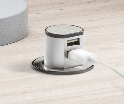 Knightsbridge IP20 Recess Mount Pop Up Dual USB Charger (2.4A) with Po ...