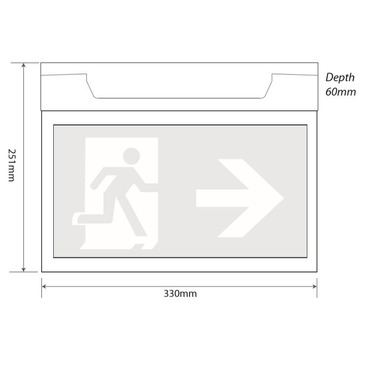 Channel Smarter Safety Camber Surface Emergency Exit Sign Maintained S ...