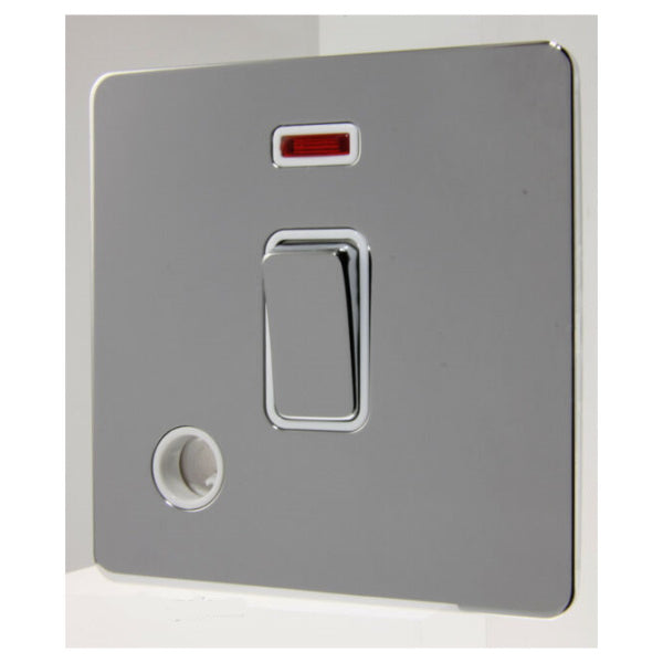 Schneider USFP 20A Switched Flex Outlet & Neon White Insert Polished C ...