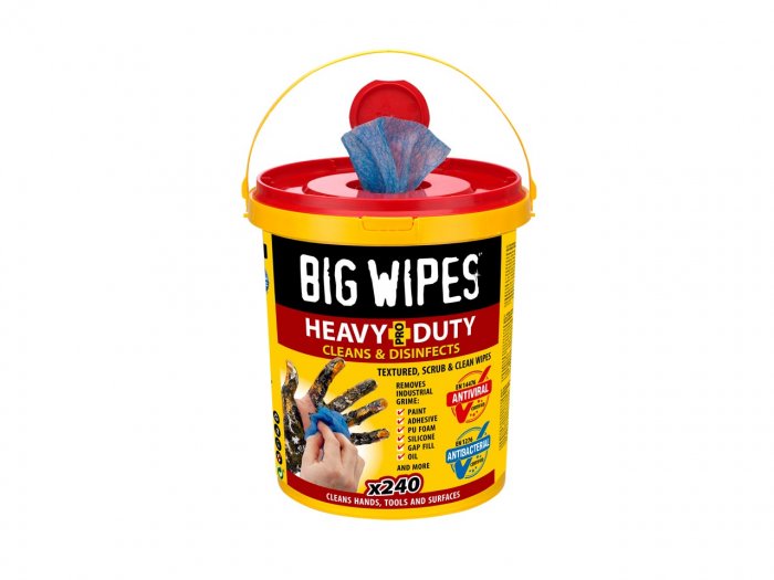 Big Wipes 4x4 Heavy-Duty Cleaning Wipes Bucket of 240 - BGW2427 ...