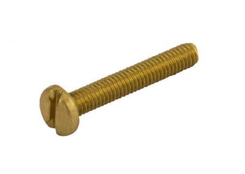 UniCrimp Q-CRIMP Slotted Panhead Brass Screws M4 x 50mm (Pack of 100 ...