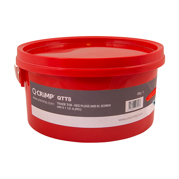 UniCrimp Red Plugs And Sl Screw 400 X 1 1/2 -8 - QTT8 ...