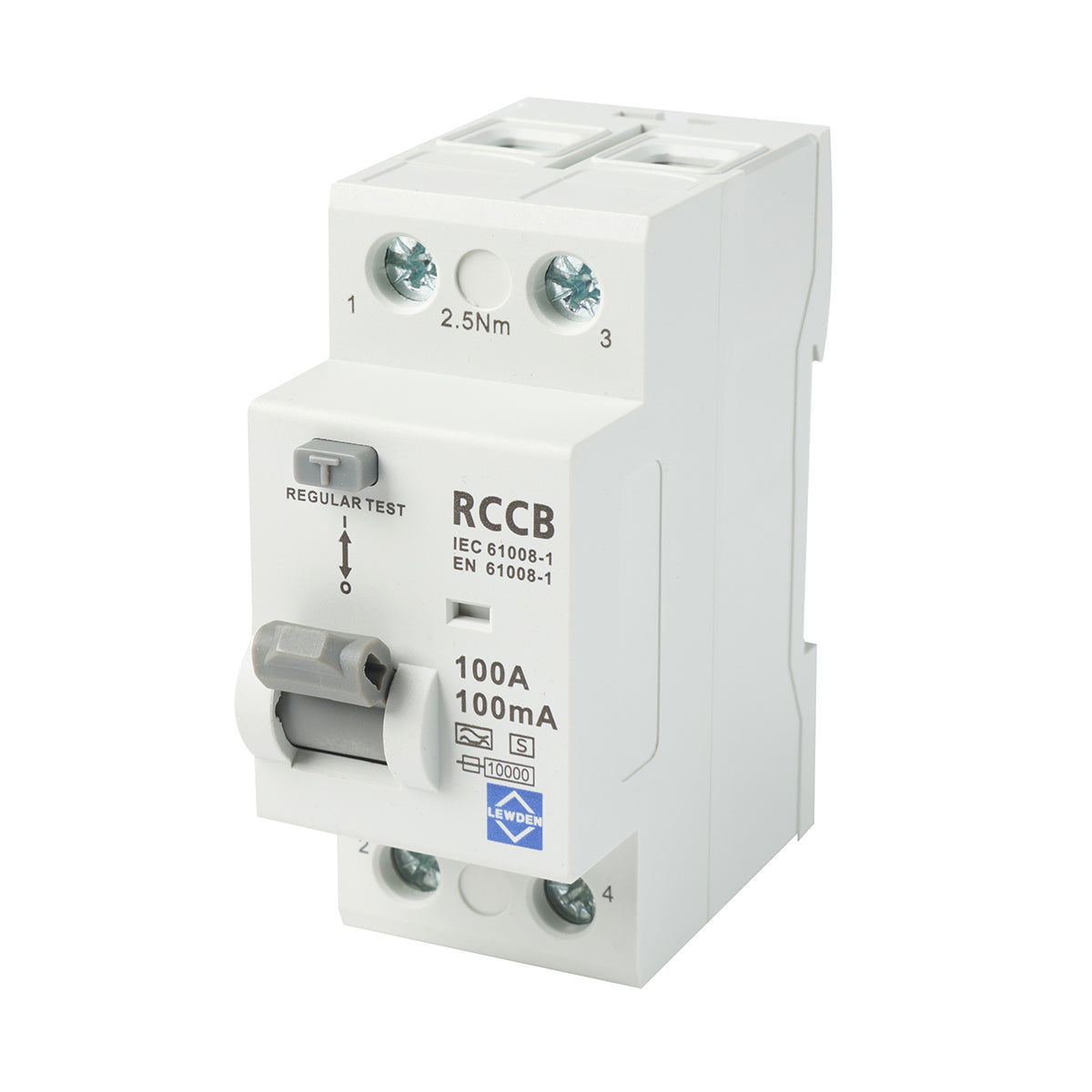 Lewden 100A 2 Pole 100mA Type A RCCB - 100-100-2SA – BigOnElectricals.co.uk