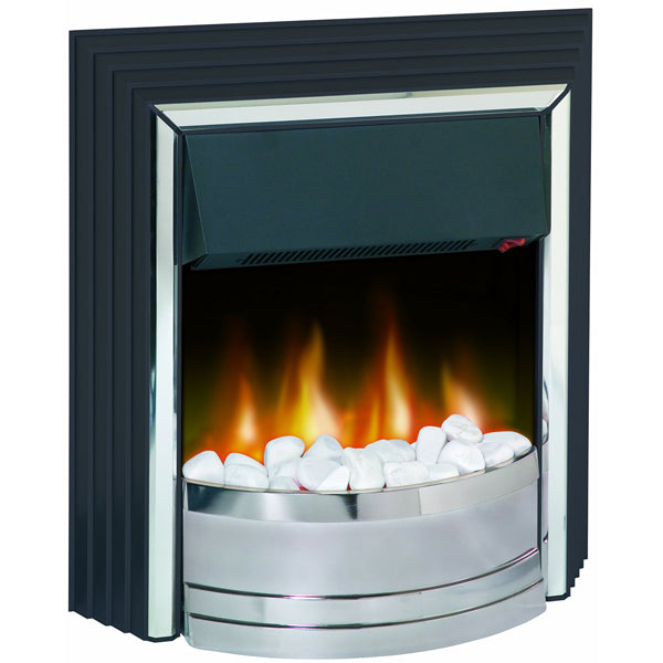 Dimplex Zamora Freestanding Fire (Black and Chrome Effect Finish ) - Z ...