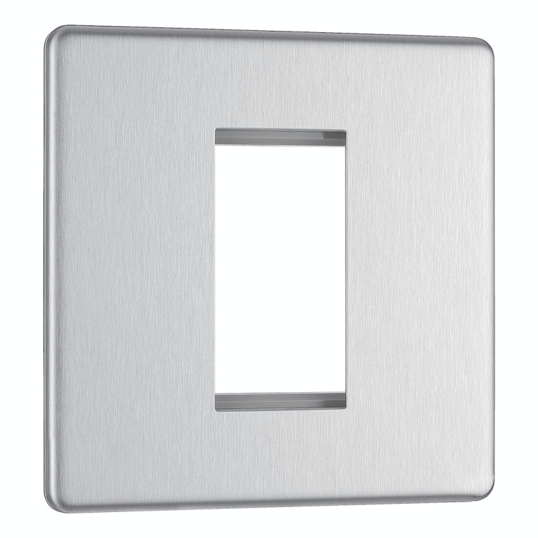 BG Flat Plate Brushed Steel 1 Mod Sq Front Plate - FBSEMS1 ...