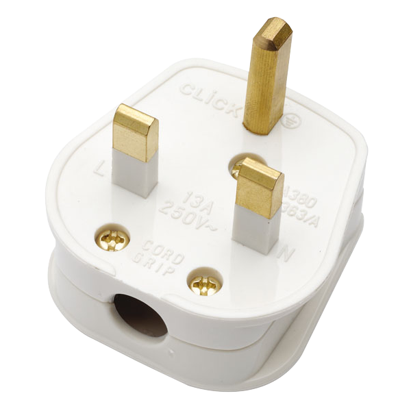 Click Scolmore Mode 13A Fused Plug Socket Polar White - PA380WH ...