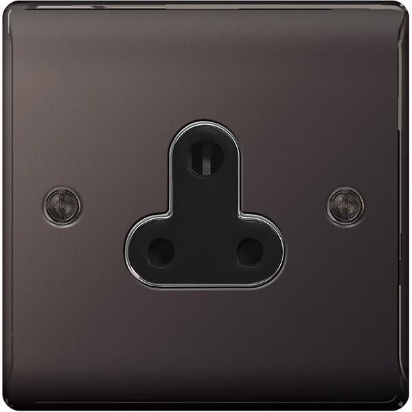 BG Nexus Metal Black Nickel 1 Gang Plug Socket Black Insert 5A - NBN29 ...