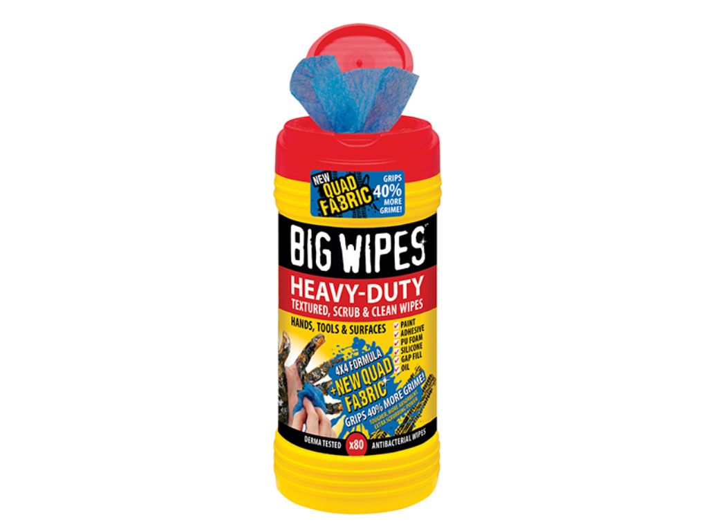 Big Wipes 4x4 Heavy-Duty Cleaning Wipes Tub of 80 - BGW2420 ...