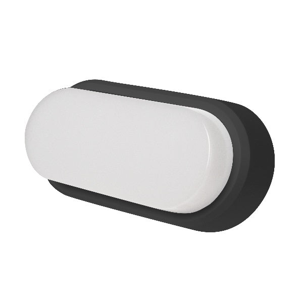 Robus OHIO 12W IP54 OVAL BULKHEAD, 3000K, c/w WHITE and BLACK TRIMS ...
